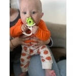 Nuby 2pk Silicone Fun Teether, Chick & Tuba Teether, Aqua & Peach ...