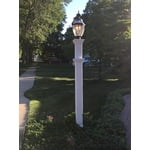 Vita 6"L x 6"W x 74"H Portsmouth Vinyl Lamp Post, White, VA94430 ...
