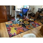Unique Loom Lyon Collection Area Rug - Kennedy (7' 11" Octagon Black ...