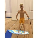 Ken Doll with Surfboard, Poseable Blonde Barbie Ken Beach Doll [Walmart ...
