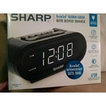 SHARP Digital Alarm Clock with AccuSet - Automatic Set, Black with ...