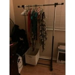 Mainstays Adjustable Rolling Garment Rack Metal Chrome, Black - Walmart.com