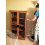 Heirloom Storage Cabinet with 4 Shelves, Cherry - Walmart.com