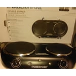 Farberware 1800W Double Burner Electric Cooktop, Small Countertop Stove ...
