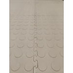 Norsk NSMPRC6BE Raised Coin Pattern PVC Floor Tiles, 13.95-Square Feet ...
