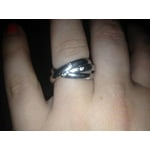 Ladies' Stainless Steel CZ Triple Roll Ring - Walmart.com