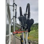 Camco Camper/RV Ladder Mount Bike Rack | Holds Up to 2 Bikes | Black ...