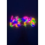 Urban Shop Lets Party LED Neon Color Changing Sign, 20.5" L x 8.9" H ...