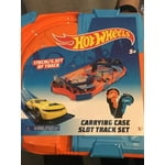 Hot Wheels Toy Set with Track, Carrying Case and Two 1:64 Cars ...