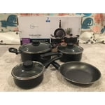 Mainstays 7-Piece Cookware Set Black with Teflon Non-Stick Construction ...