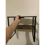 Mimifly Expandable Cabinet Shelf Organizer, Stackable Metal and Bamboo ...