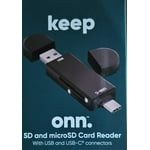 Onn+ USB C USB 2.0 Memory Card Reader for SD and Micro SD Cards ...
