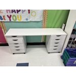 Simply Tidy's White Modular Mobile Chest- Rolling Cabinet with Drawers ...