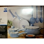 Mainstays 12-Piece Ceramic Non-Stick Cookware Set, Teal Ombre - Walmart.com
