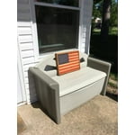 Rubbermaid Large Outdoor Patio Storage Bench, Waterproof Resin Deck Box ...