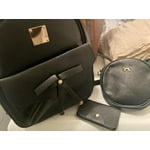 Vbiger Mini Backpack Purse Black Women Backpack 3 Pieces Set Small ...