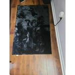 Mainstays Solid Soft Rabbit Faux Fur Area Rug Black,30x46" - Walmart.com
