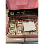 "Geohiaul Pink Cash Box with Money Tray, Key Lock, and Security - 11.80 ...