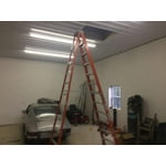 Louisville Heavy Duty 10ft Fiberglass Step Ladder, 14ft Reach, 300lbs ...