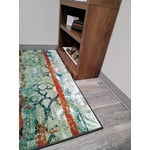 Mohawk Home Strata Eroded Color Pink Printed Area Rug, 7'6"x10', Teal ...