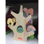 Fisher-Price Wooden Balance Tree Stacking Toy for Toddler Development ...