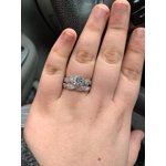 Sz 11 Sterling Silver 925 CZ Cubic Zirconia Infinity Wedding Engagement Ring Set - Walmart.com