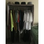Ktaxon Heavy Duty Clothing Rack, Rolling Wardrobe with Shelves and ...