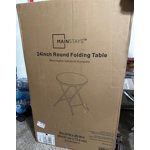 Mainstays 24 inch Round Folding Bistro Table, White - Walmart.com