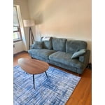 "Neche 87"" 3-Seater Corduroy Sofa with Extra Deep Seats, 2 Pillows ...