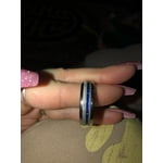 Metal Masters Men's 2.4Ct Blue Sapphire Titanium Wedding Band, Engagement Ring with Cubic ...