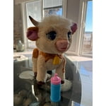 furReal Maggie the Feed & Follow Cow, 11 Inch Interactive Plush Cow ...