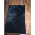 Mainstays Solid Soft Rabbit Faux Fur Area Rug Black,30x46" - Walmart.com