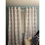 Sun Zero 108" x 54" Indigo Trellis Outdoor Curtain With Grommets ...