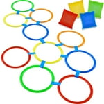 Play Day Hopscotch Rings, Kid's Outdoor Sports, Includes 10 Colorful ...