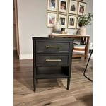 Better Homes & Gardens Oaklee 2-Drawer Nightstand, Charcoal Finish ...