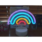 EZ-Illuminations Battery Operated Multicolor LED Neon-Style Rainbow ...
