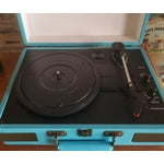 RetroAudio 3-Speed Bluetooth Portable Suitcase Record Player with Built ...