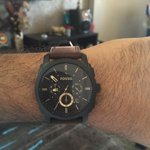 Fossil Men's Machine Chronograph, Brown-Tone Stainless Steel Watch ...