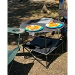 Folding Picnic Table, Shelf, Cup Holders, Storage Bag, Waterproof ...