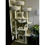 Vibrant Life 7-Level 65" Multi-Functional Cat Tree Activity Tower with ...