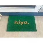 TOWN & COUNTRY TERRA Hiya Painted Welcome Outdoor Door Mat, Natural ...