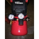 Hyper Tough 3 Gallon Oil Free Portable Air Compressor, 100PSI, Red ...