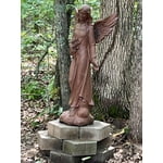 "Kensington Hill Tudor Angel Statue, Yard Flower Bed Decor, Resin ...