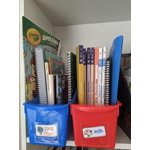 Storex Large Book/Magazine Bin, Plastic, Assorted Colors, Set of 5 ...