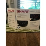 Sharp LED Digital Alarm Clock, Swivel Base, Silver Case, Red Display ...