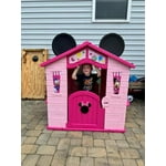 Disney Minnie Mouse Plastic Indoor,Outdoor Playhouse with Easy Assembly ...