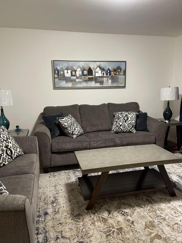 Ashley Signature Design Nemoli Slate Sofa Couch with High Resiliency Foam and Polyester Chenille Upholstery Walmart