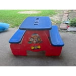 Disney Minnie Mouse Picnic Table with Block Baseplate & Cupholders ...