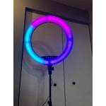 "Vivitar 18"" LED RGB Ring Light with Video Stand, Wireless Remote ...