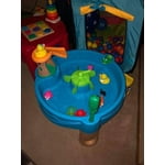 Step2 Duck Pond Blue Plastic Toddler Water Table with 6-Piece Playset ...